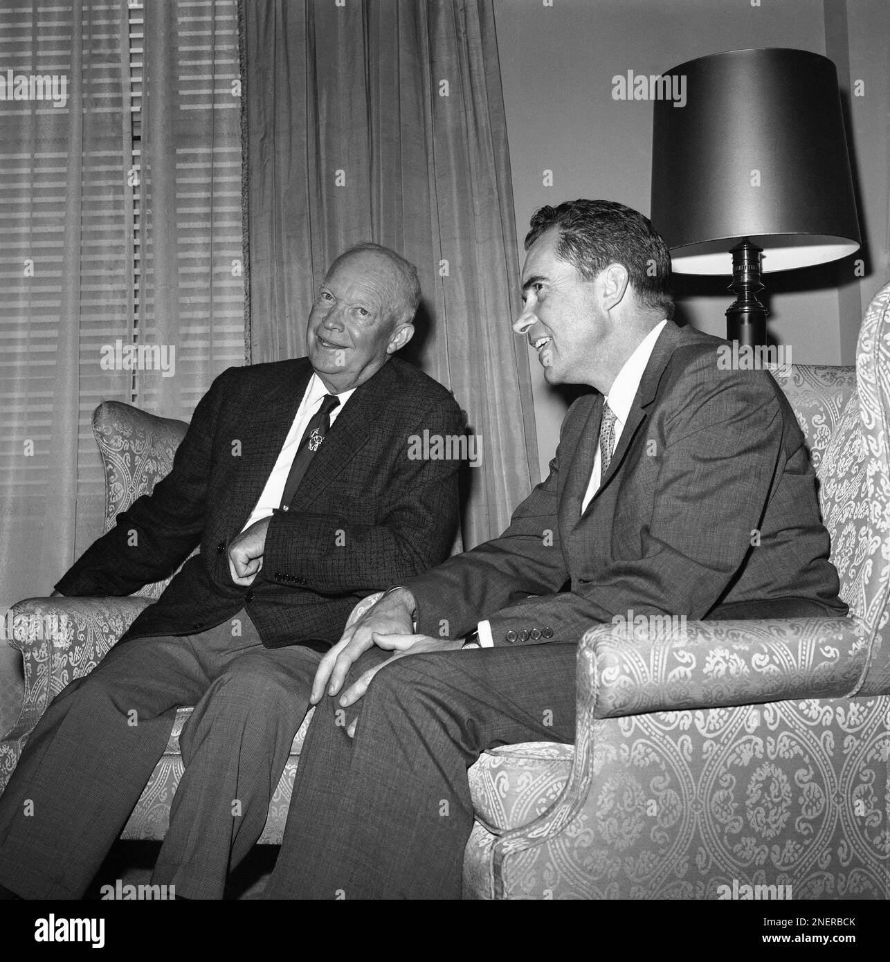 The President Dwight Eisenhower and the Vice President Richard Nixon ...