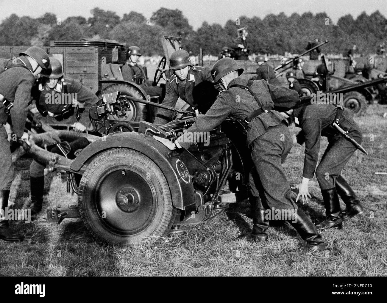 This German anti-aircraft battery had a chance for a repeat performance ...