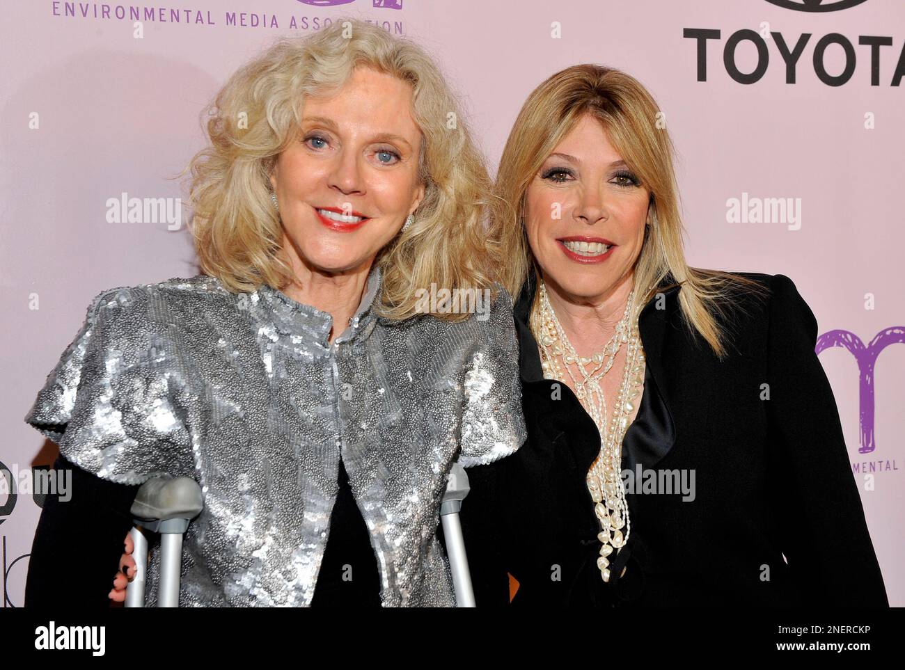 Actress Blythe Danner, left, and EMA President Debbie Lein, attend the ...