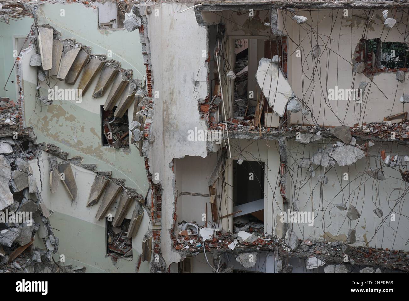 Partially demolished concrete structure hi-res stock photography and ...