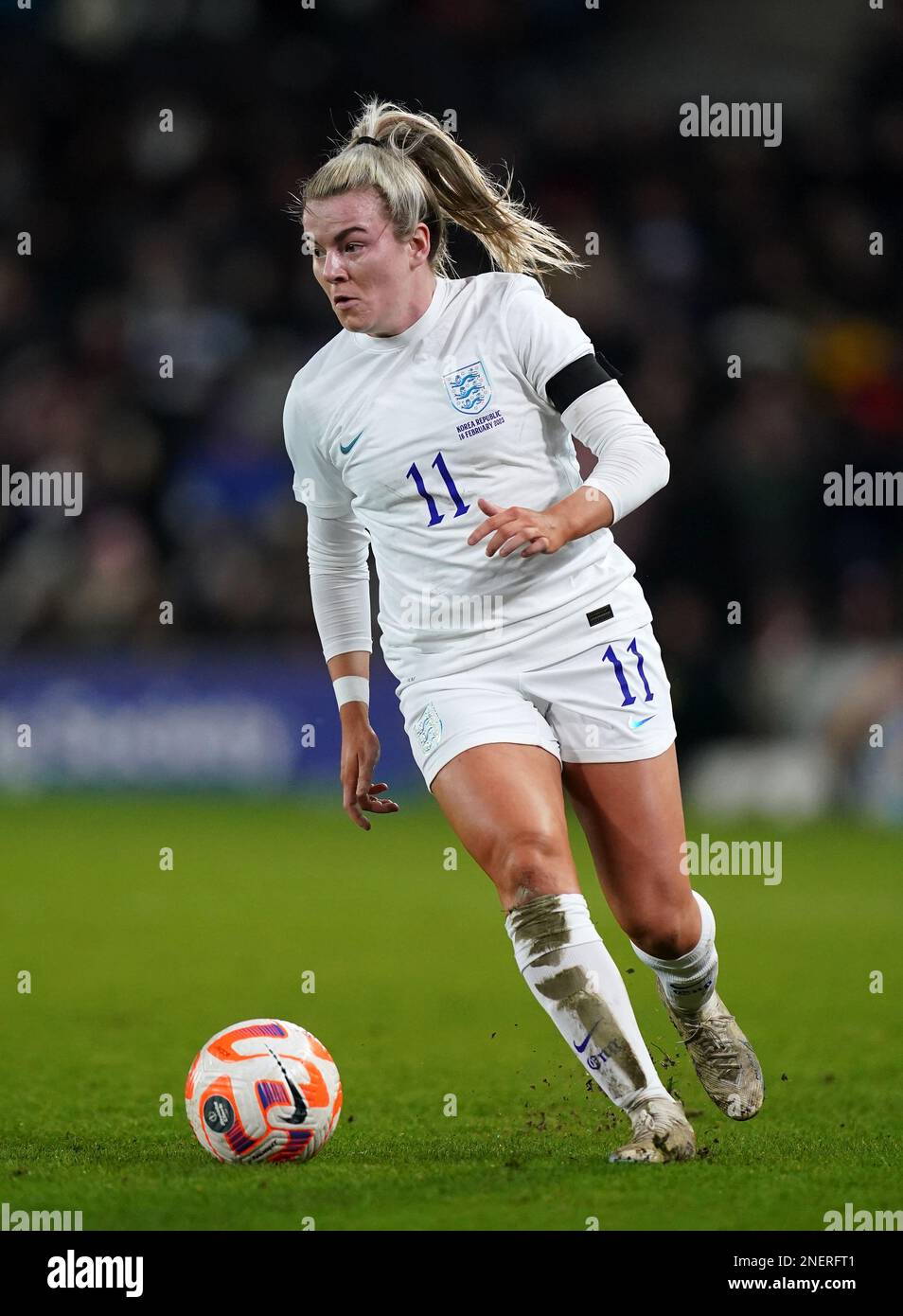 England's Lauren Hemp during the Arnold Clark Cup match at Stadium MK ...