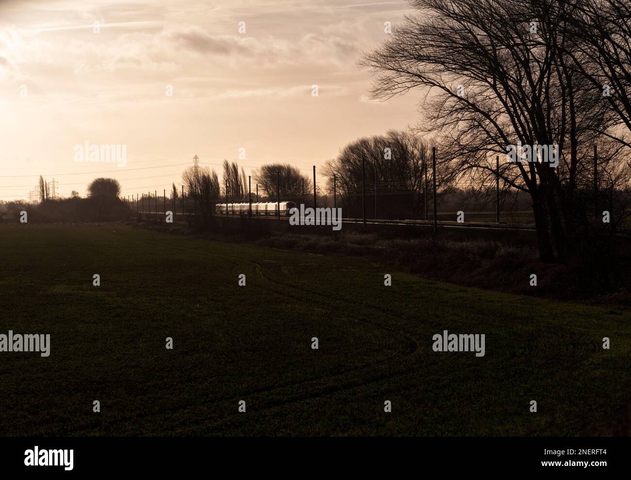 London North Eastern railway Hitachi AT300 class 801 bi mode train ...