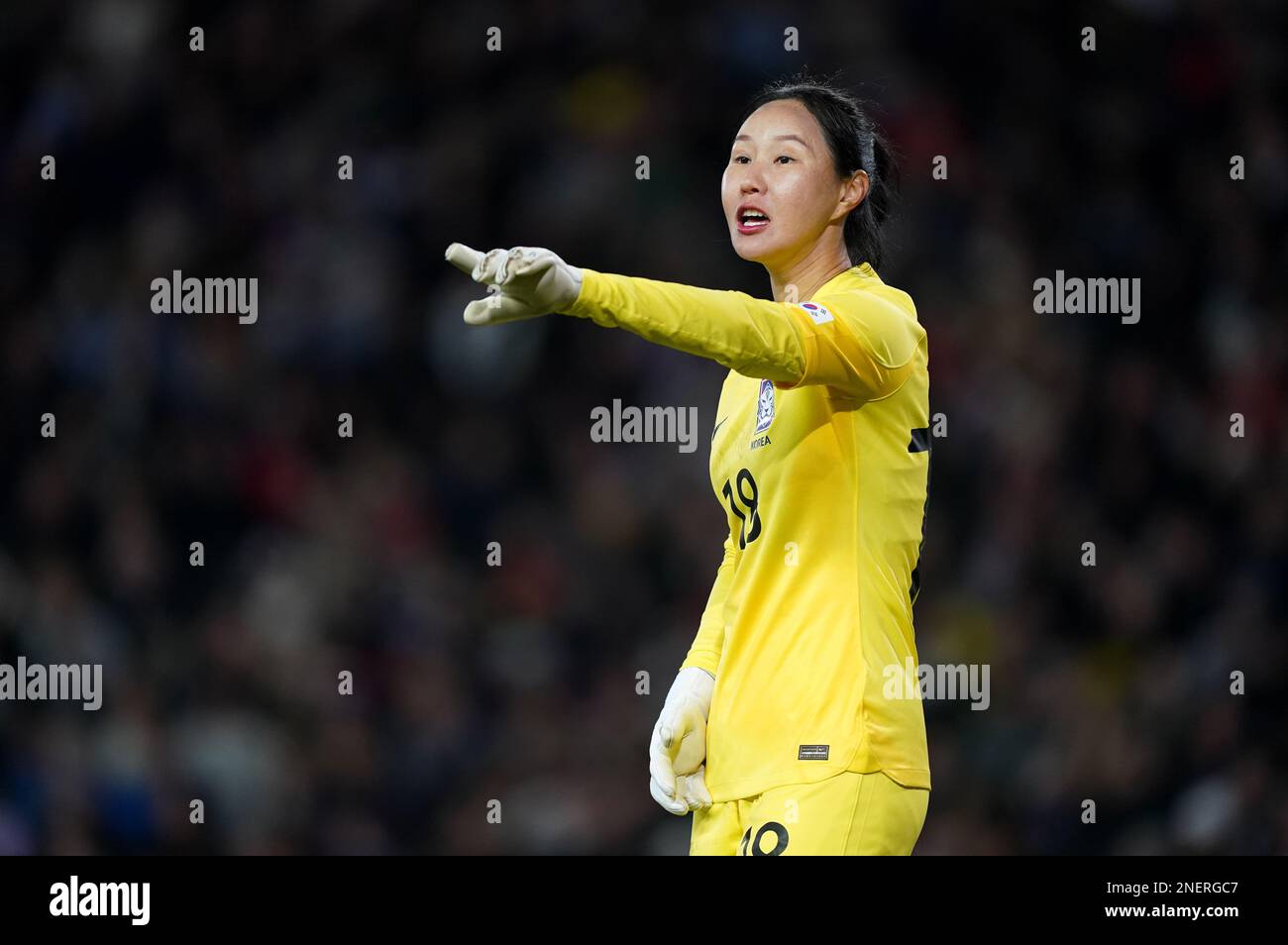 Korea Republic goalkeeper Kim Jung-Mi during the Arnold Clark Cup match ...