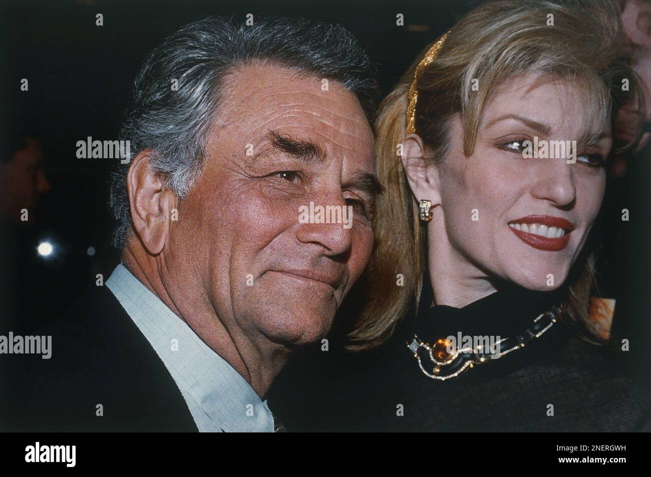 Actor Peter Falk with wife Shera Danese in 1993. (AP Photo Stock Photo ...