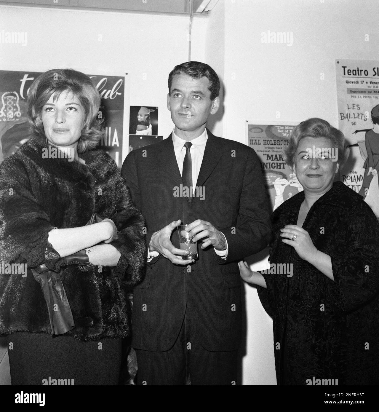 American actor Hal Holbrook pictured with Italian actresses Monica ...