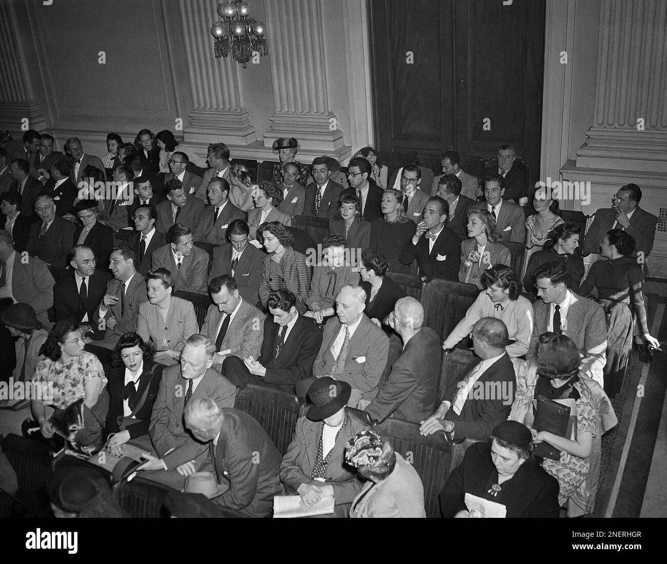 Filling the back rows of seats a delegation of Hollywood personalities ...