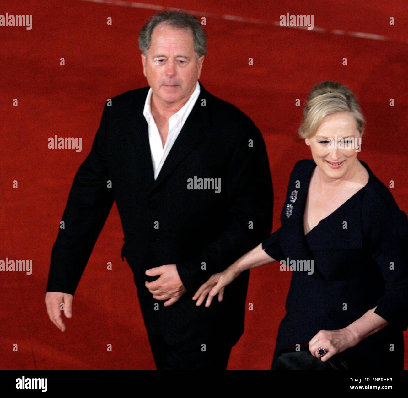 Actress Meryl Streep arrives with her husband Don Gummer on the red ...