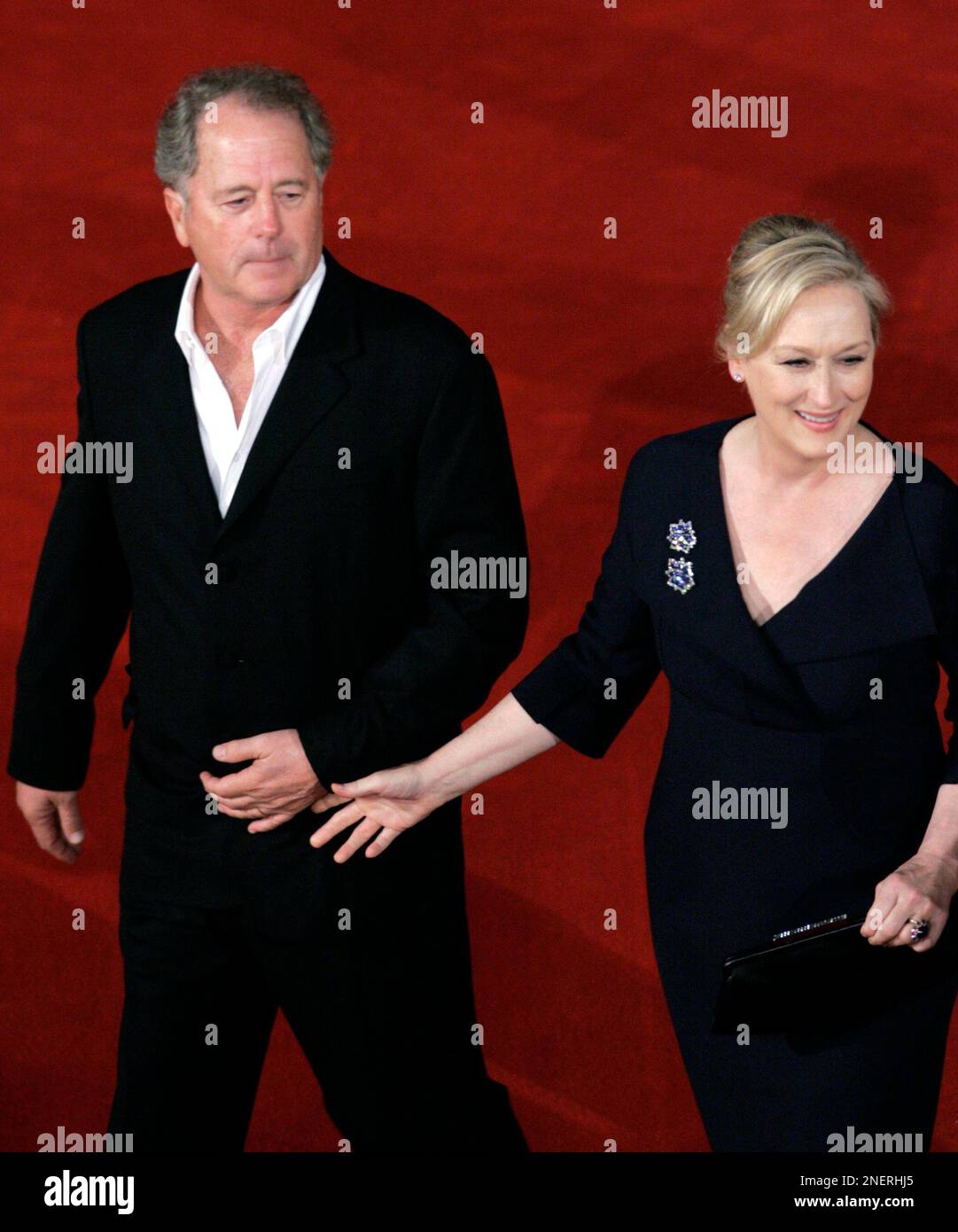 Actress Meryl Streep arrives with her husband Don Gummer on the red ...
