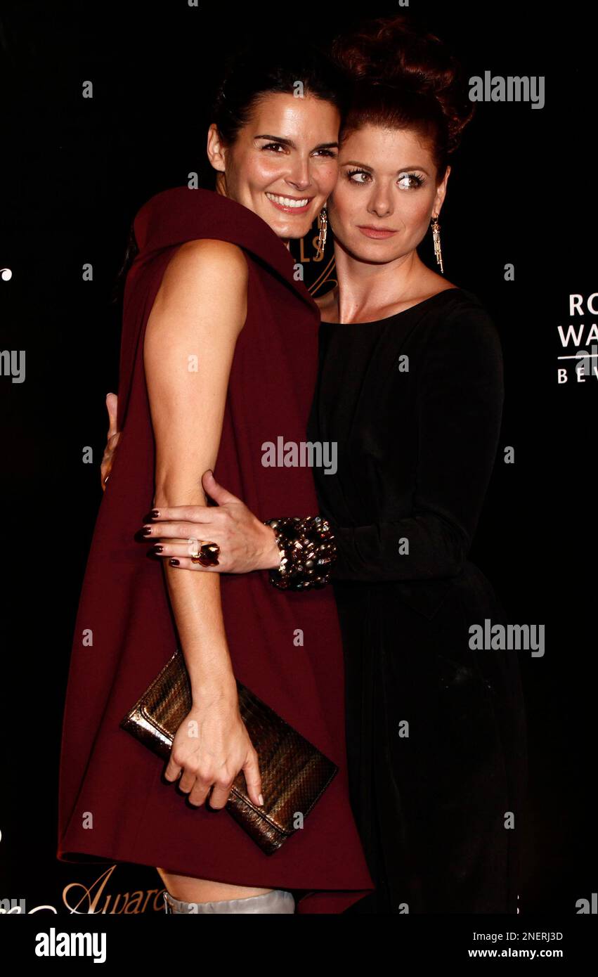 Actresses Angie Harmon, left, and Debra Messing arrive at the Rodeo ...