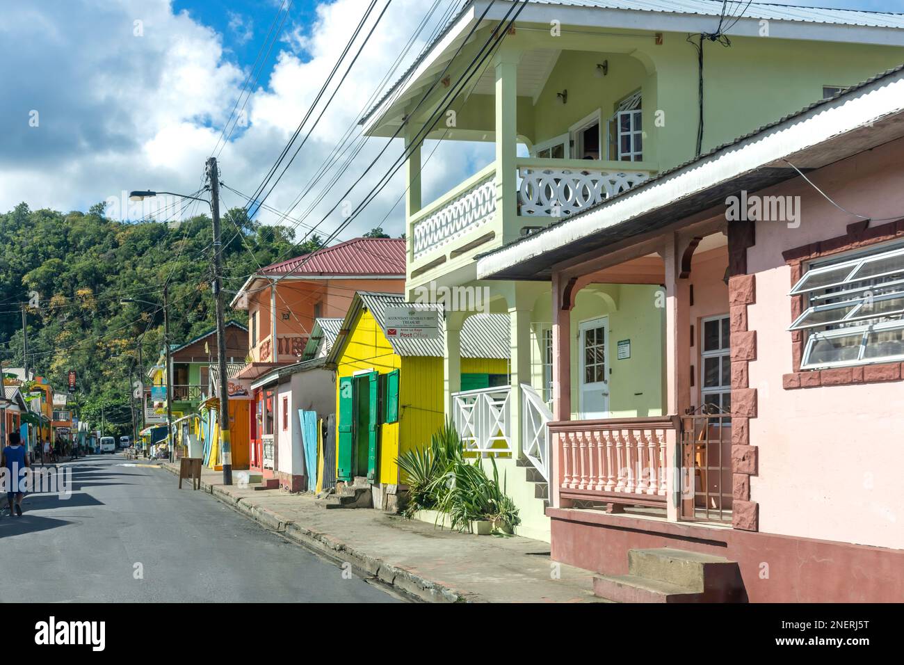 Town centre, Anse la Raye, Anse la Raye District, Saint Lucia, Lesser ...