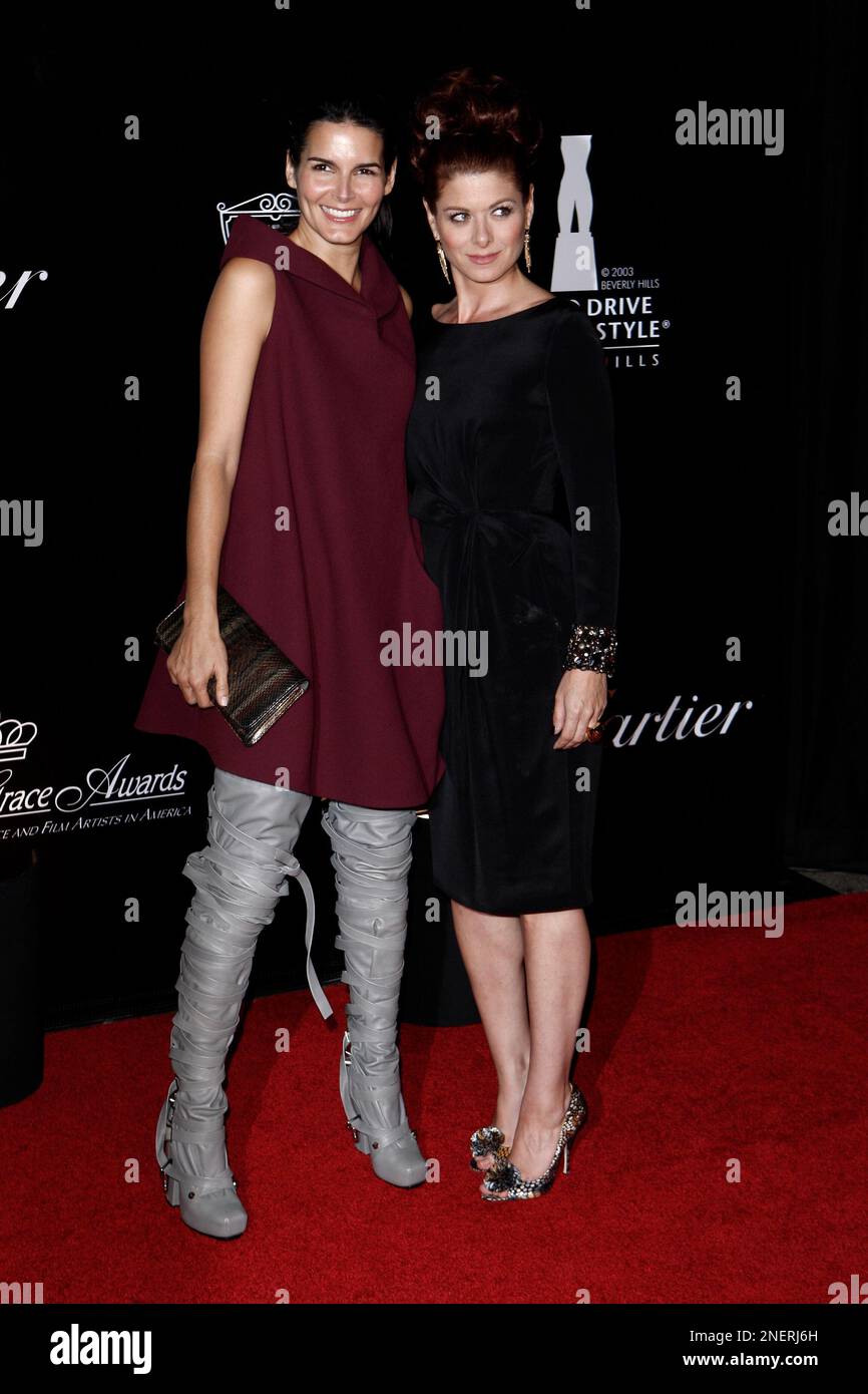Actresses Angie Harmon, left, and Debra Messing arrive at the Rodeo ...