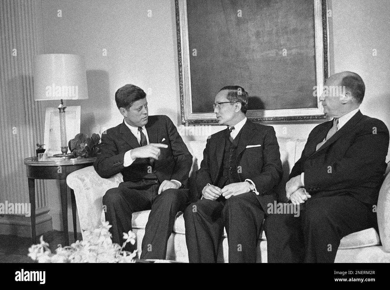 President John Kennedy and U Thant, United Nations secretary general ...