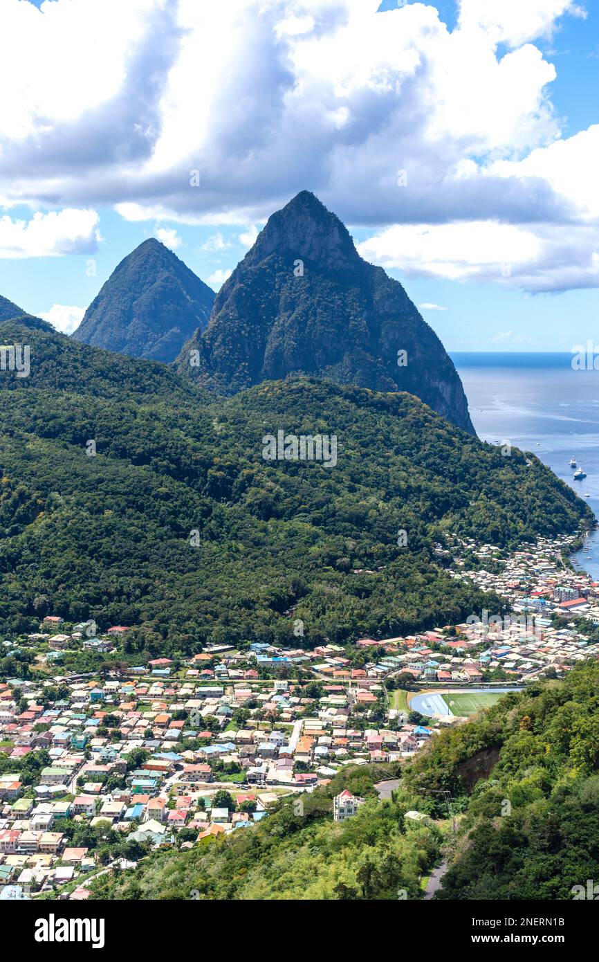 Piton pitons pitons caribbean island hi-res stock photography and ...