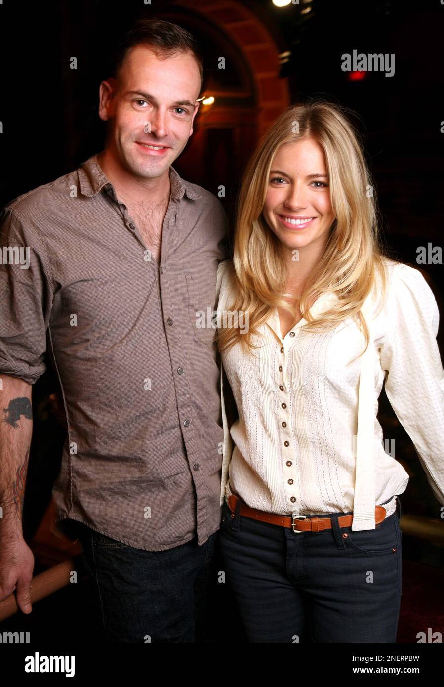 In this Sept. 15, 2009 photo, Jonny Lee Miller, left, and Sienna Miller ...