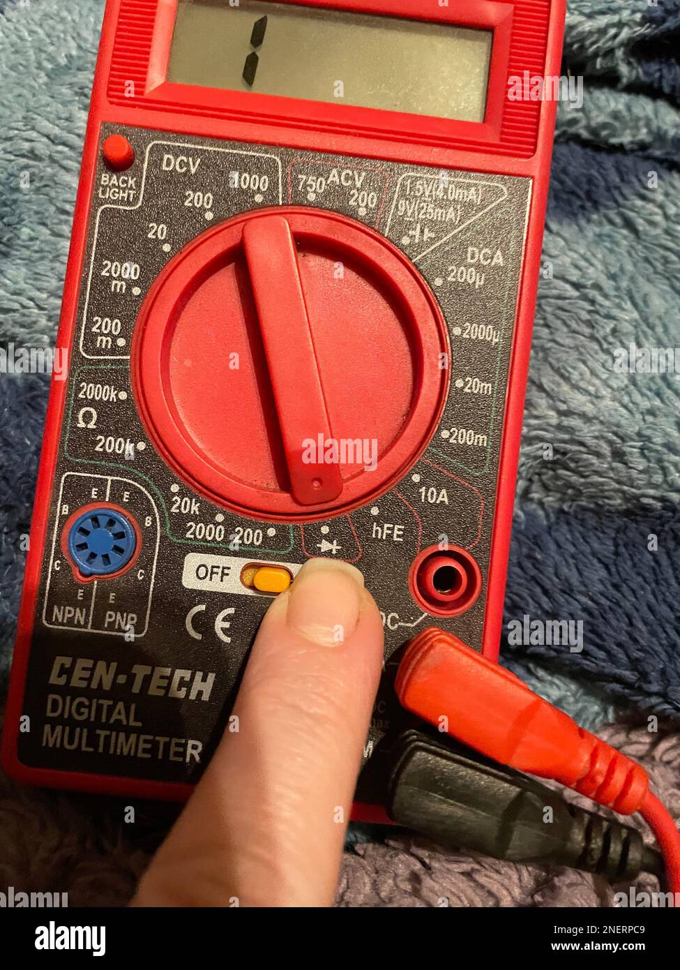 Digital screen Ohm testing Meter with dial . High quality photo Stock ...