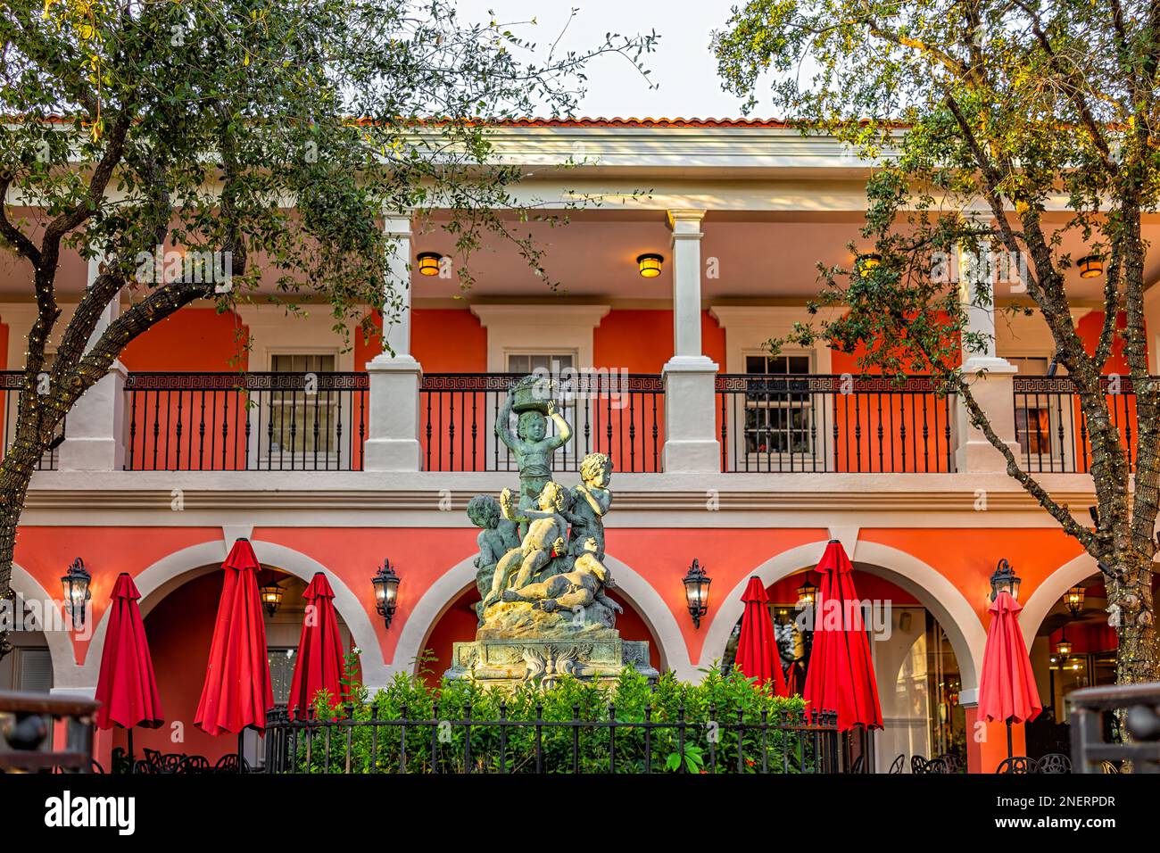 Naples, USA - January 29, 2021: Old town Naples, Florida downtown ...