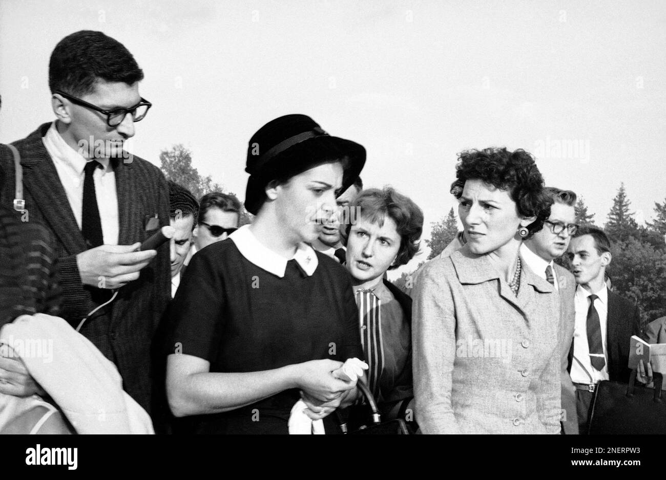 Mrs. Barbara Powers, center, wife of U-2 pilot Francis Gary Powers ...
