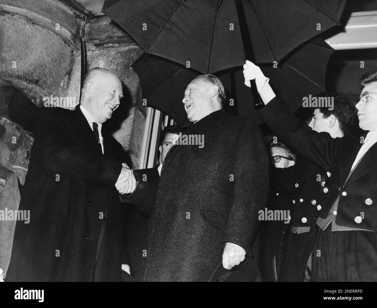 President Dwigth Eisenhower and Chancellor Konrad Adenauer of Germany ...