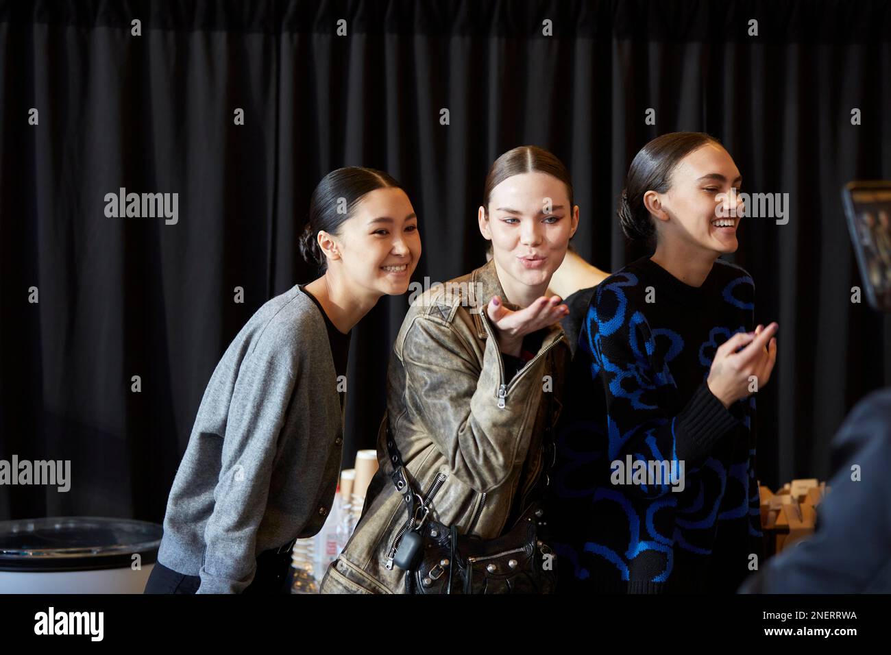 New York, NY, USA. 15th Feb, 2023. BOH models prepare for runway show ...