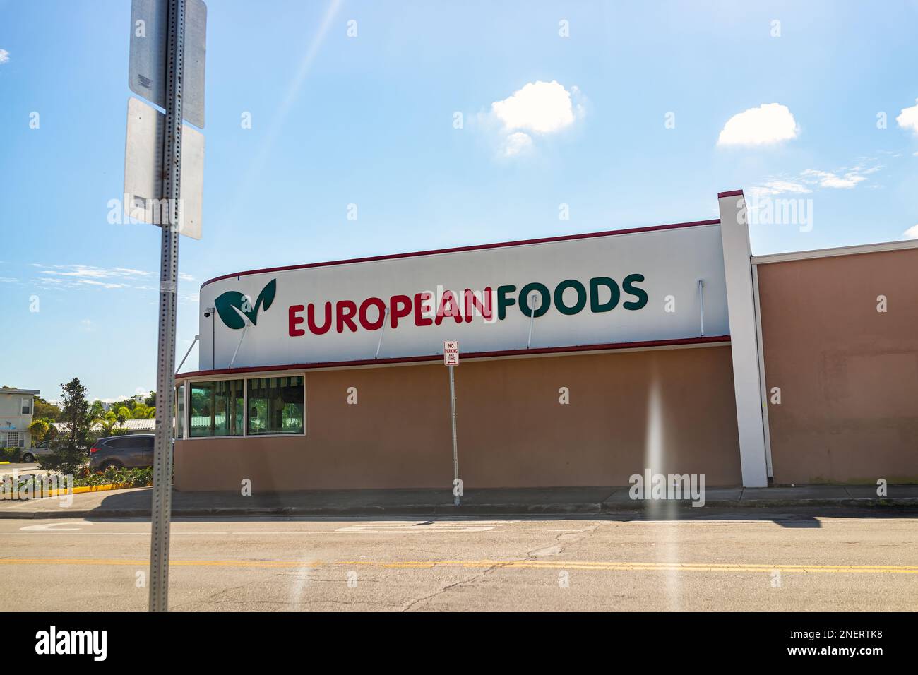 Hollywood, USA - February 12, 2022: European Food Market store shop in ...