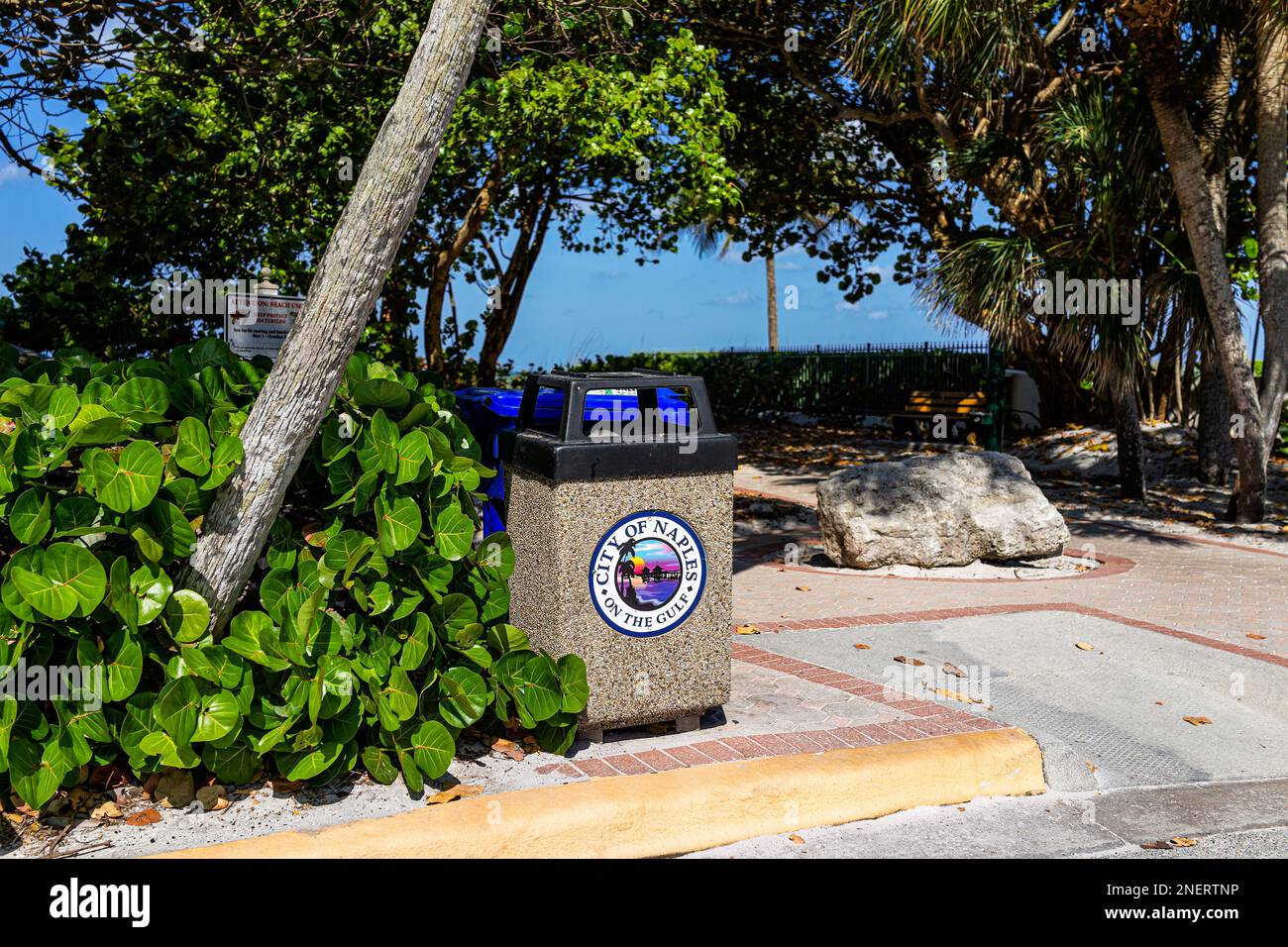 Naples, USA - March 30, 2022: Collier County, Florida gulf of mexico ...