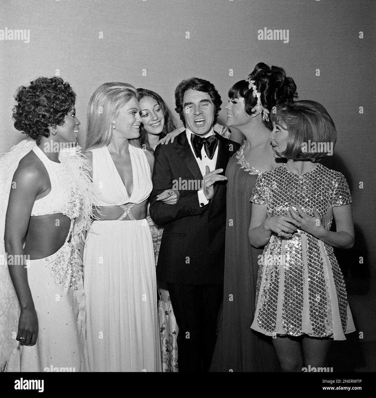 Anthony Newley is surrounded by the ladies of his show "Hollywood ...