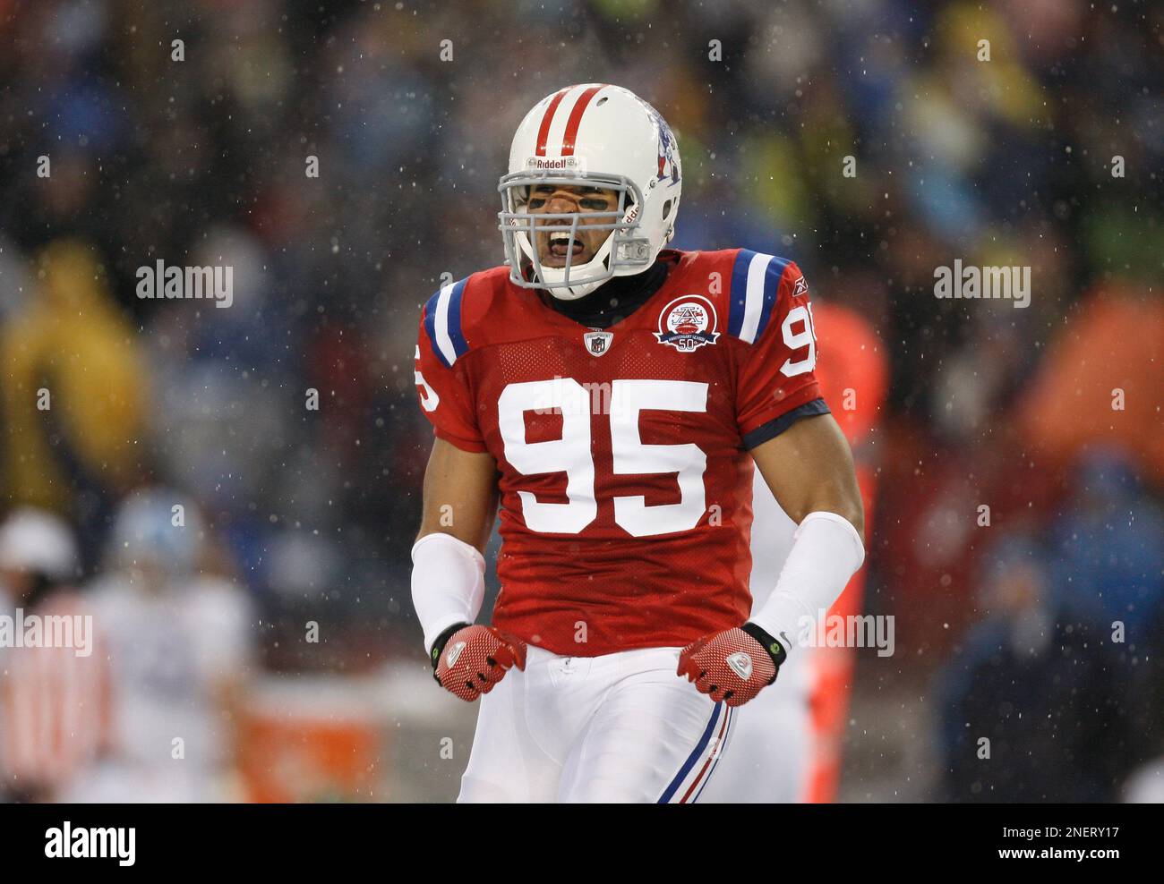 New England Patriots linebacker Tully Banta-Cain celebrates against the ...