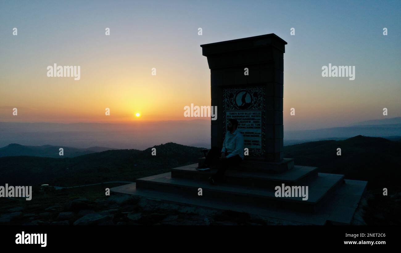 The monument in Kocatepe, where Ataturk started the great attack. High ...
