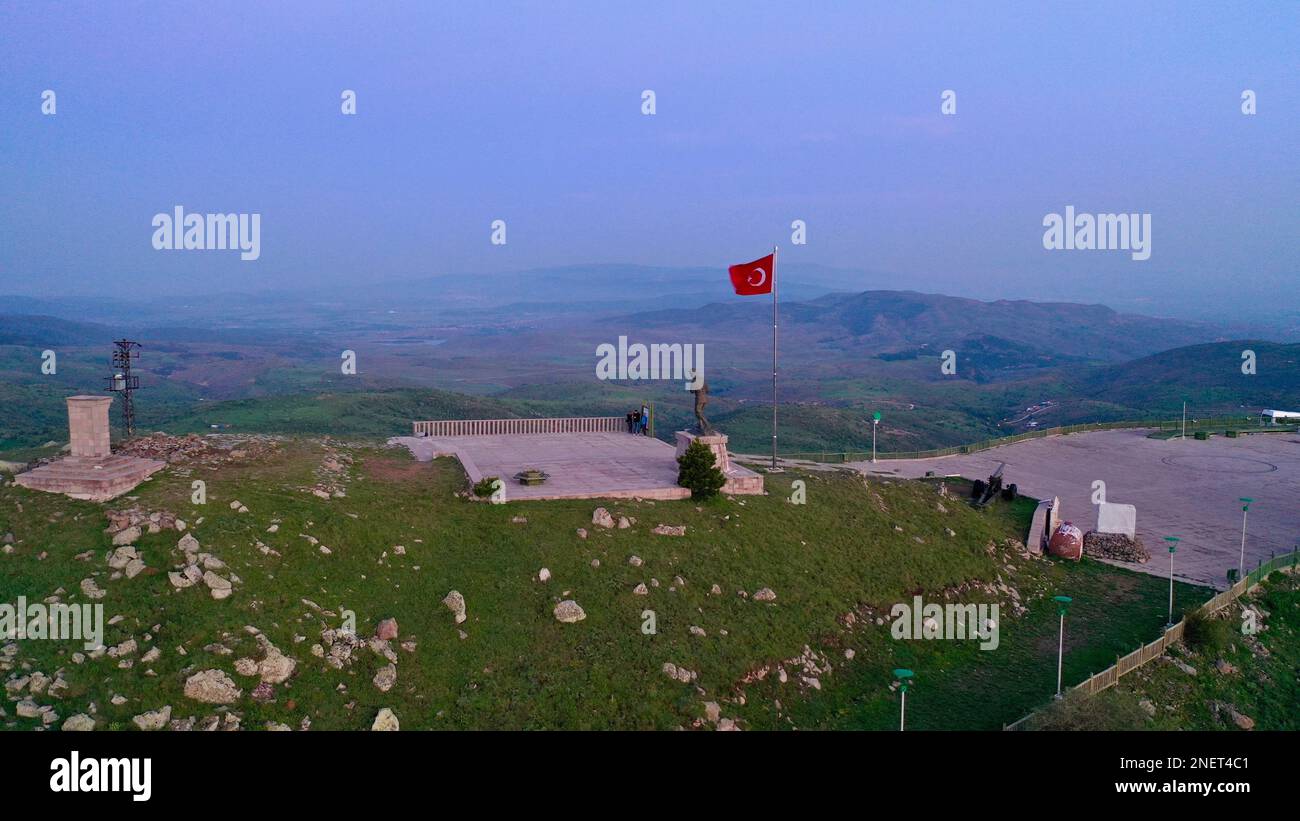 The monument in Kocatepe, where Ataturk started the great attack. High ...