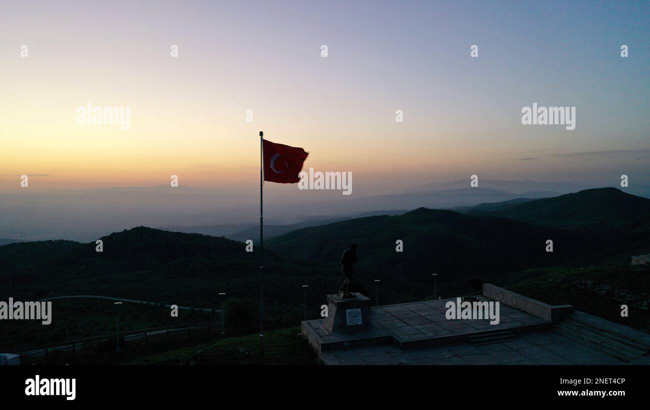 The monument in Kocatepe, where Ataturk started the great attack. High ...
