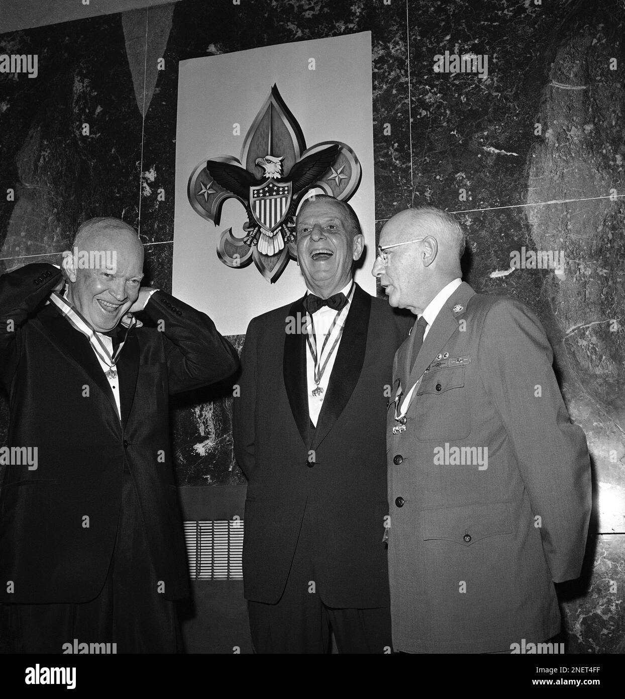 President Dwight Eisenhower, honorary President of the Boy Scouts of ...