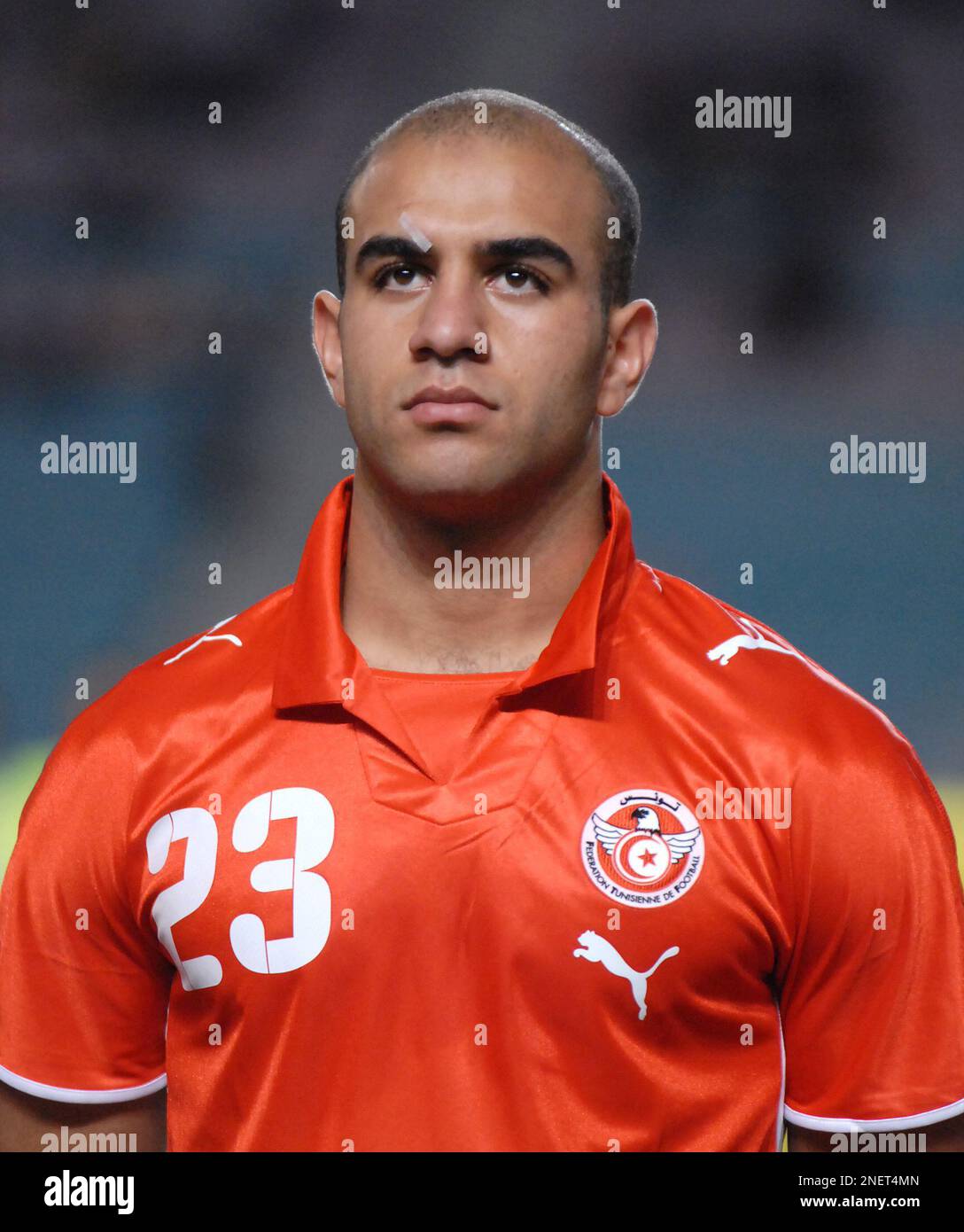 Tunisia's Abdennour Aymen poses before his friendly soccer match ...