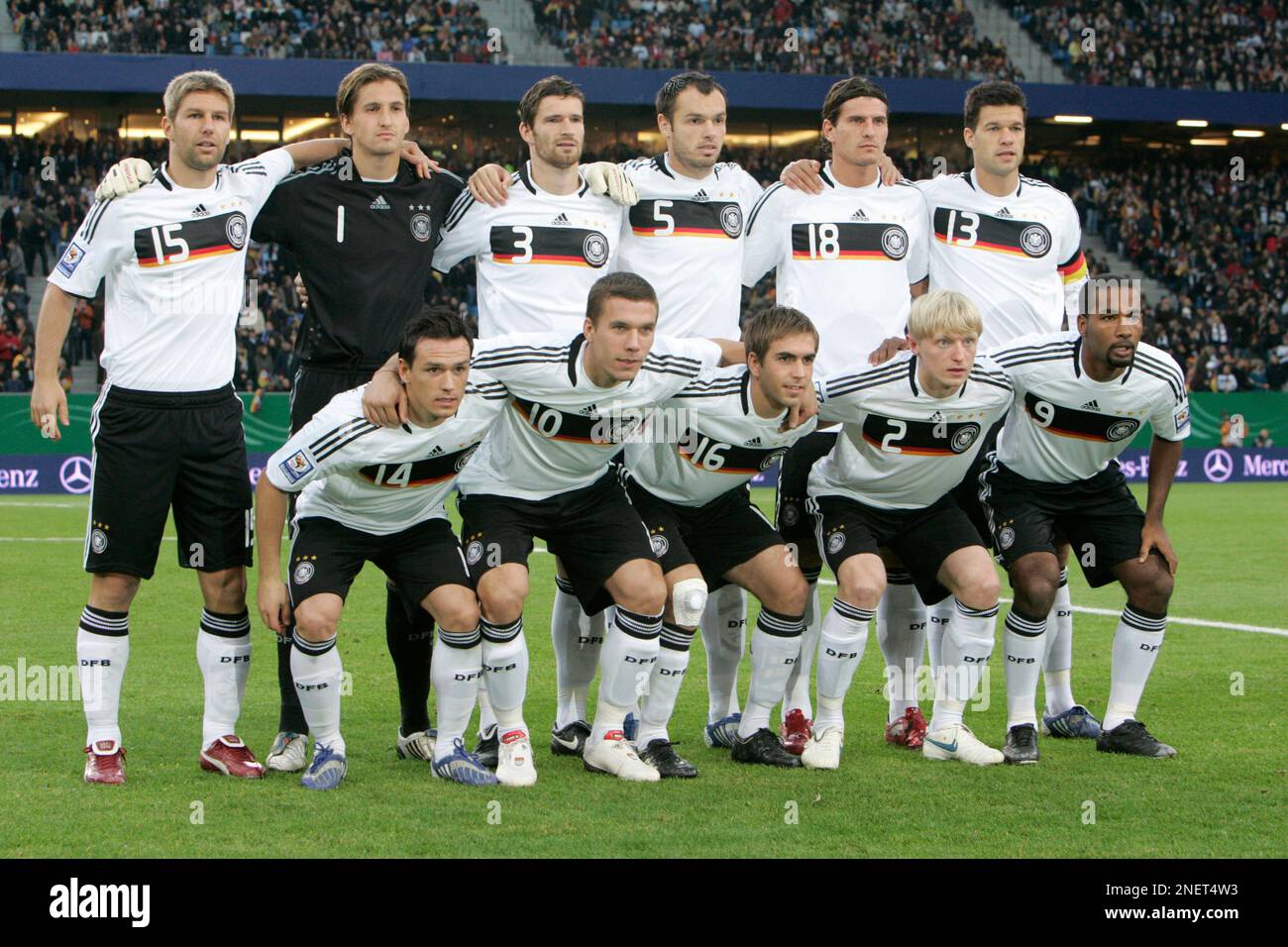 The Germanan squad poses for a team photo prior the World Cup Group 4 ...