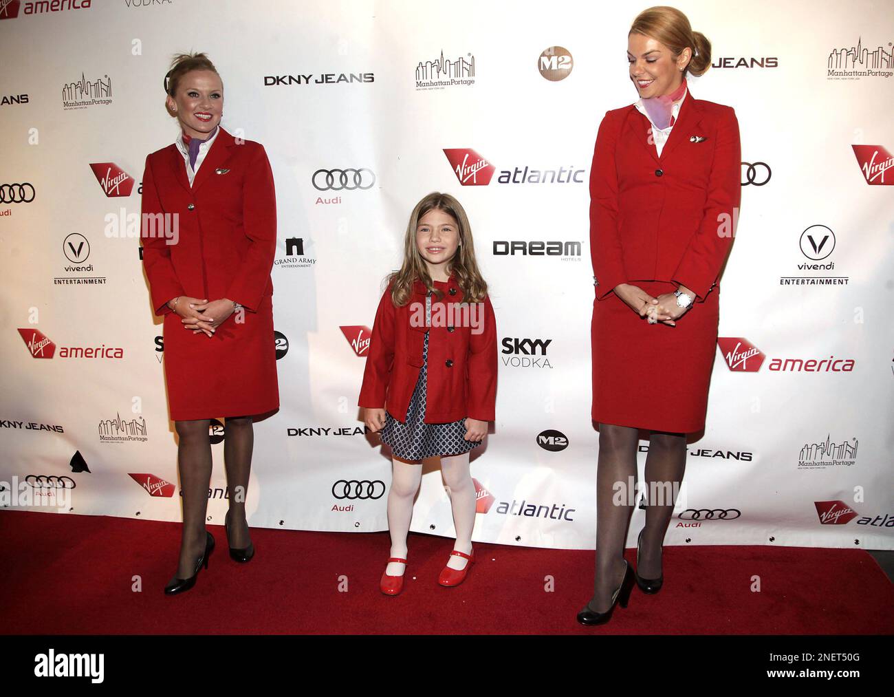Actress Taylor Geare poses with Virgin America and Virgin Atlantic ...