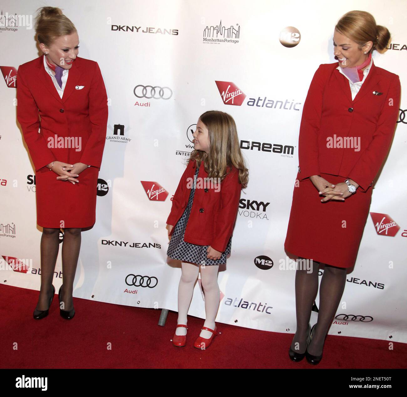 Actress Taylor Geare poses with Virgin America and Virgin Atlantic ...