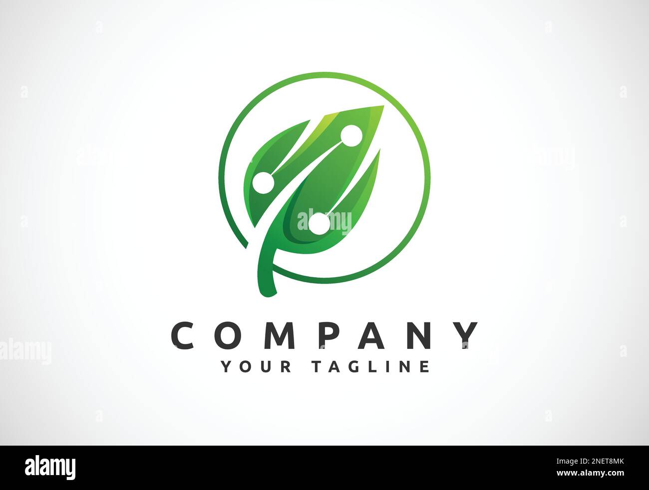 Green tech logo designs template, Creative nature technology concept ...