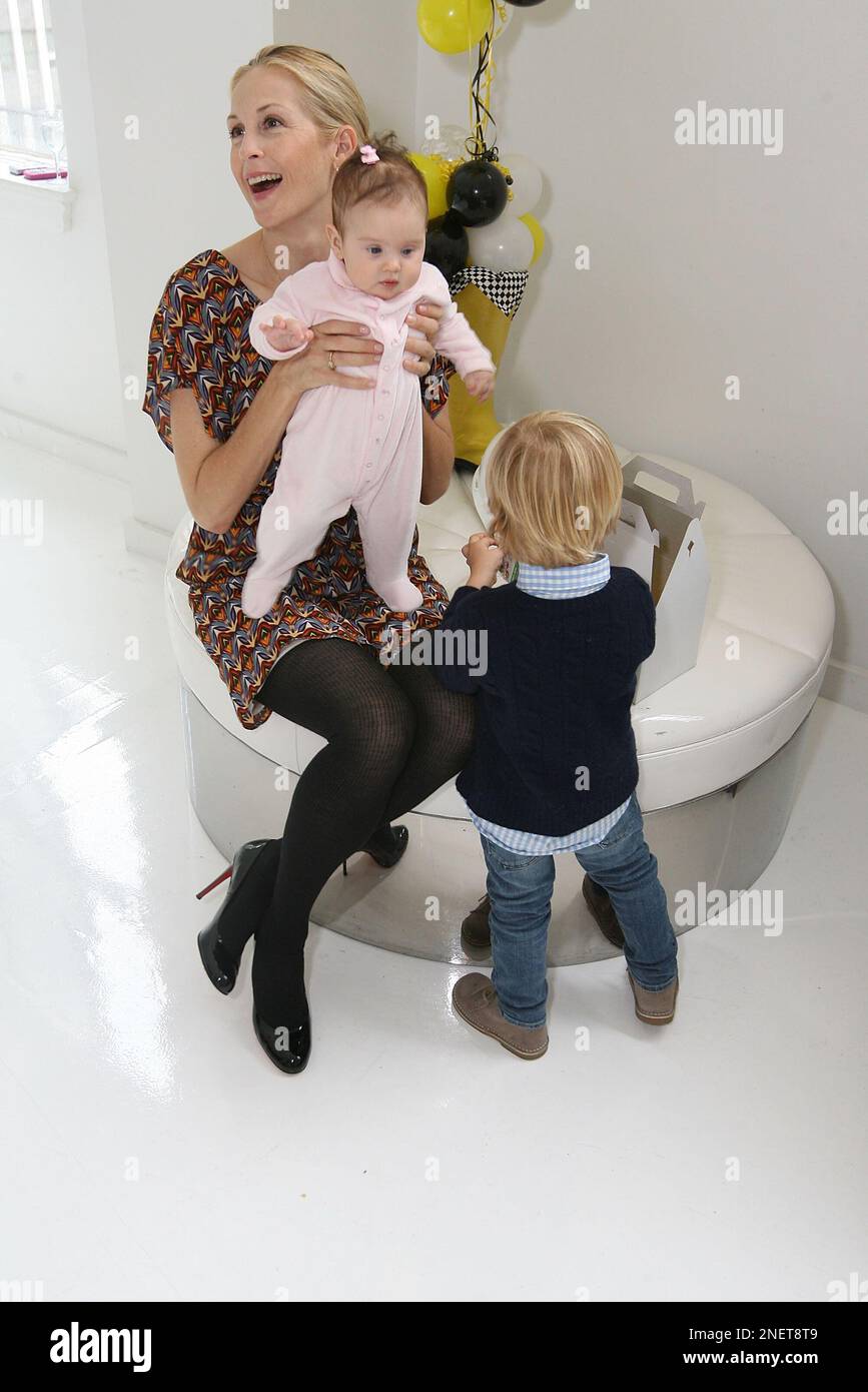 Kelly Rutherford, daughter Helena, and son Hermes attend a Rocky the ...