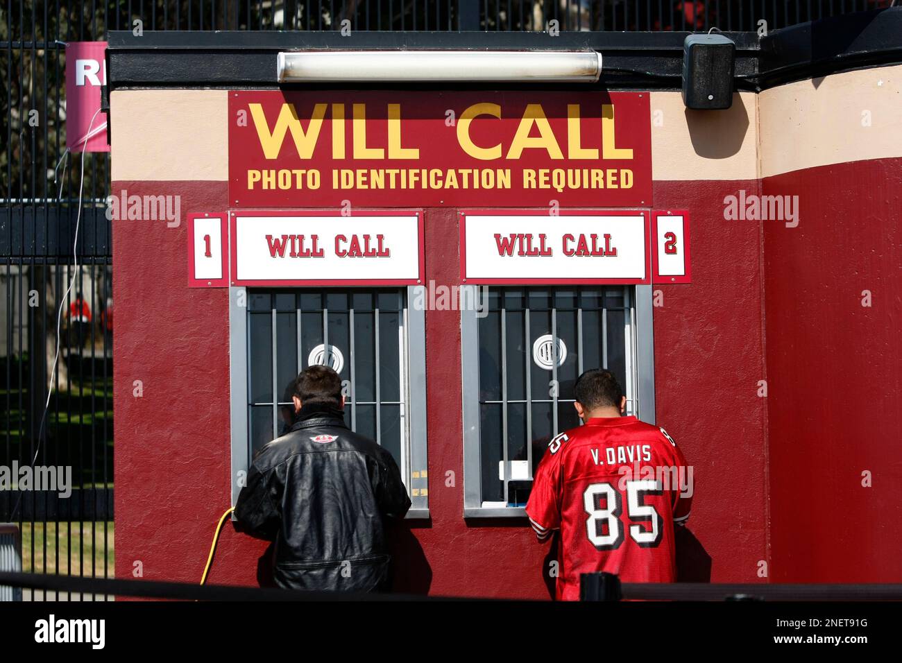 A ticket booth is shown outside of Candlestick Park at an NFL football ...