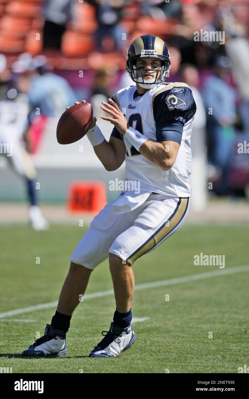 St. Louis Rams quarterback Kyle Boller (12) warms up against the San ...