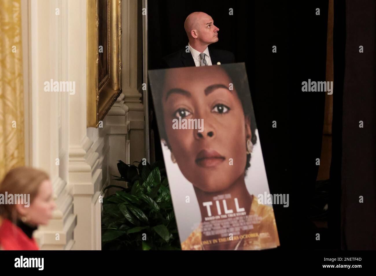 Washington, USA. 16th Feb, 2023. A poster of the movie "Till" is seen ...