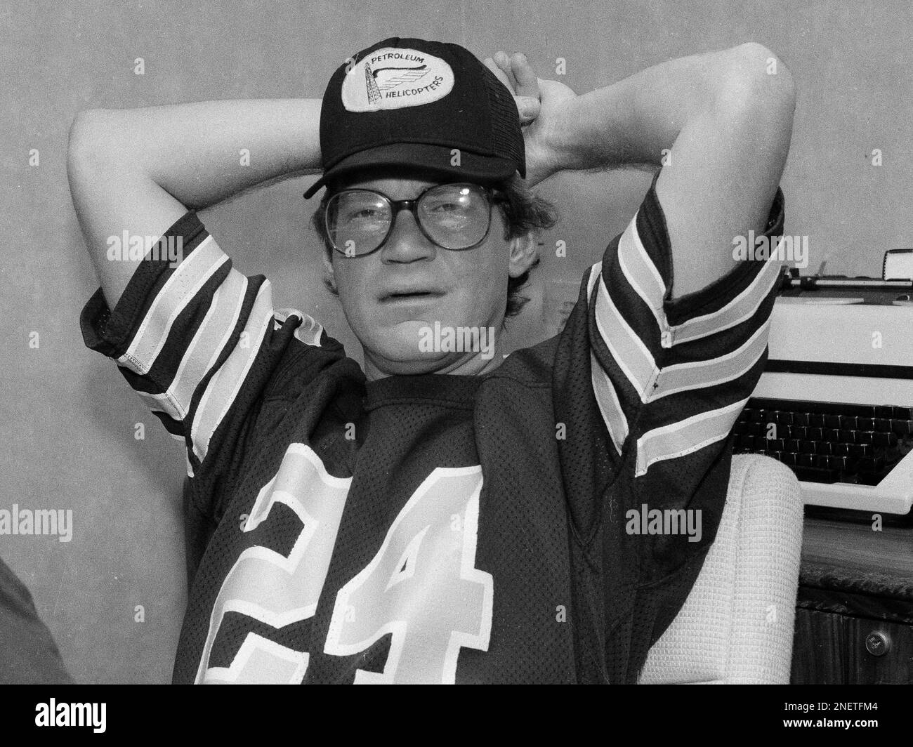 David Letterman in his office at NBC on Jan. 28, 1986 after taping his ...