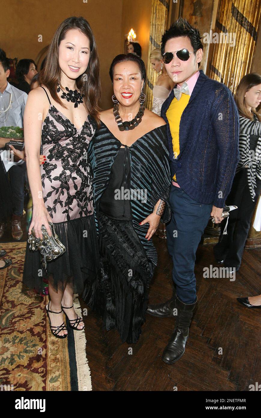(L to R) Serena Yang, Sue Wong and guest attend the Sue Wong Spring ...