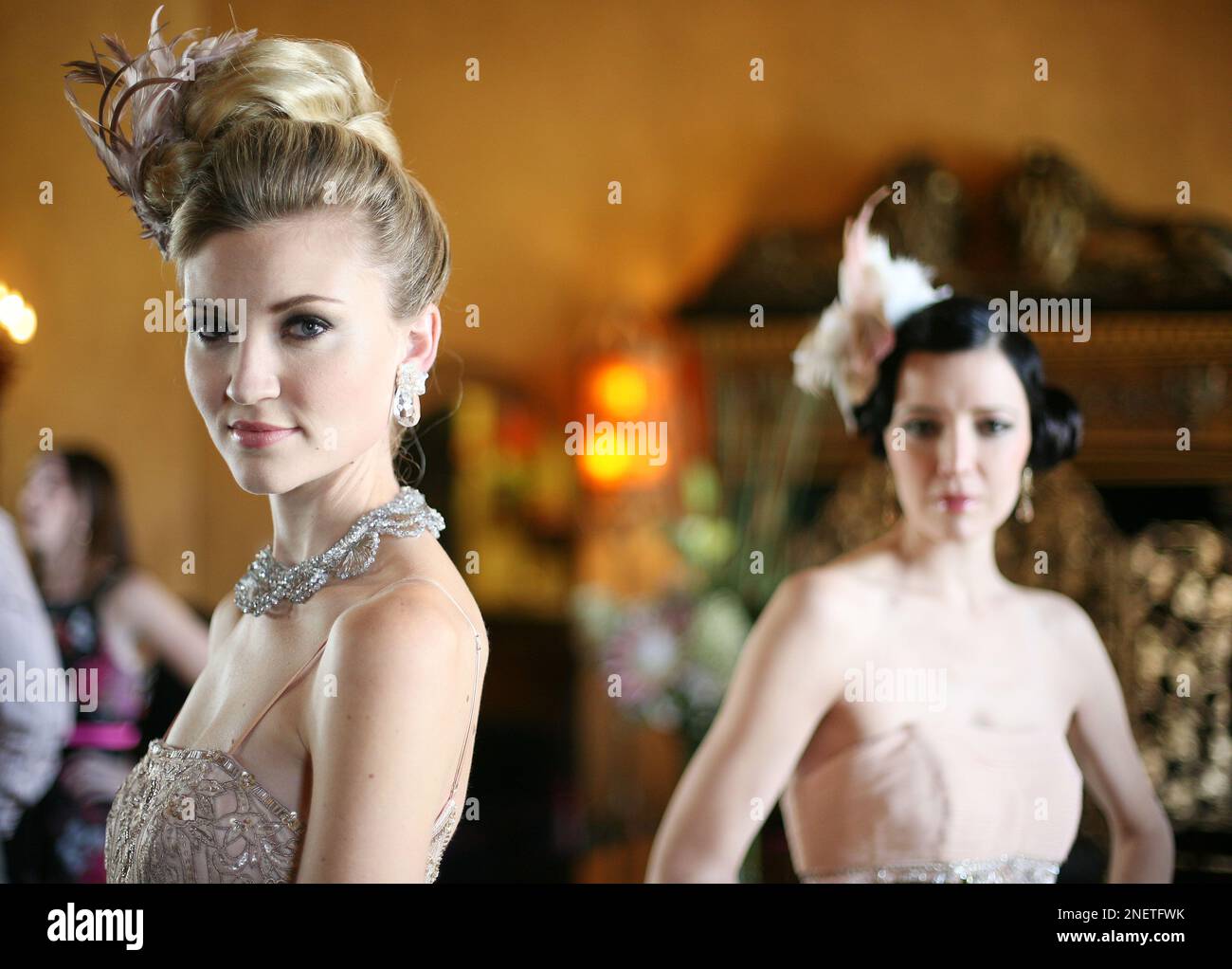 Models wearing Sue Wong attend the Sue Wong Spring 2010 Preview Event ...