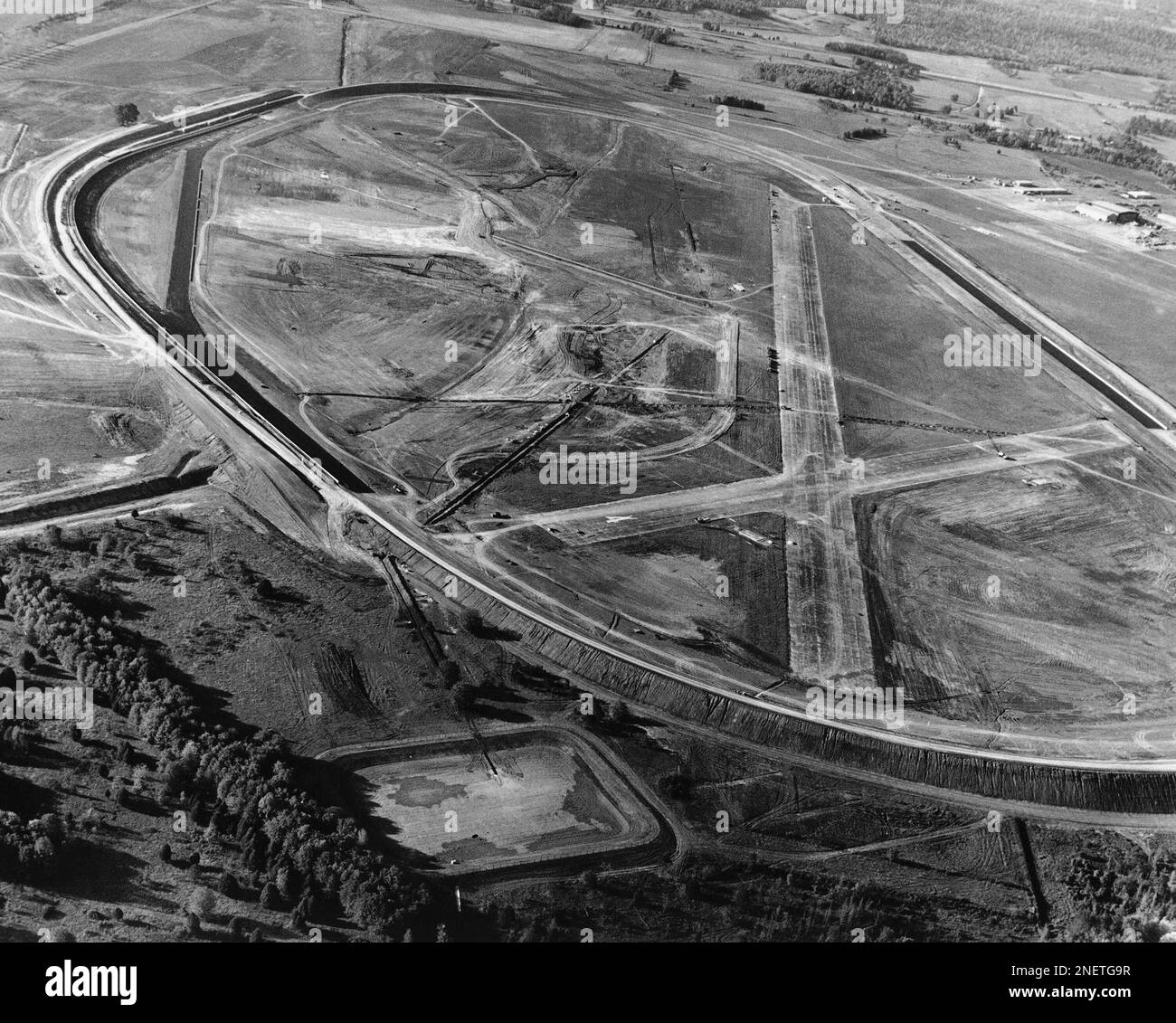 This is an aerial view of the construction progress at the Alabama ...