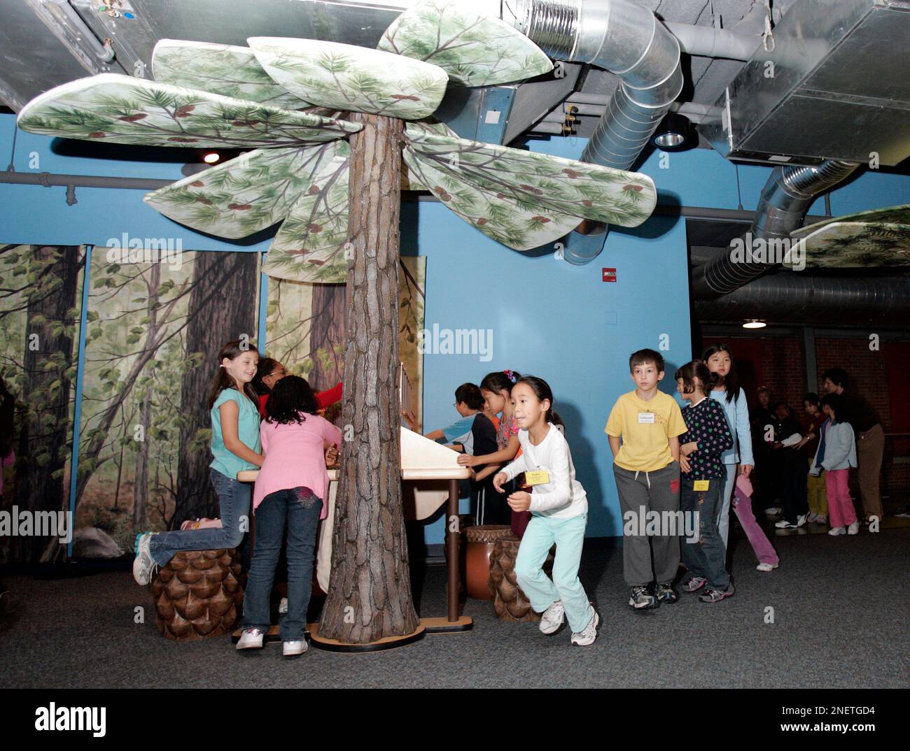 Boston school children take in the sights and sounds as the enter the ...