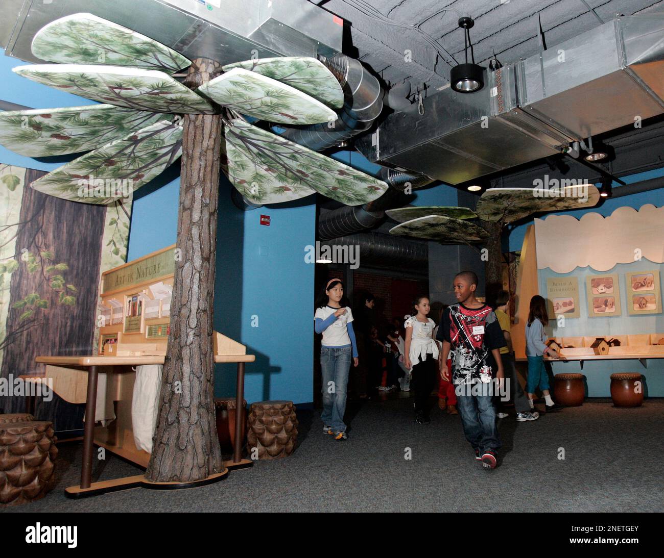 Boston school children take in the sights and sounds as the enter the ...