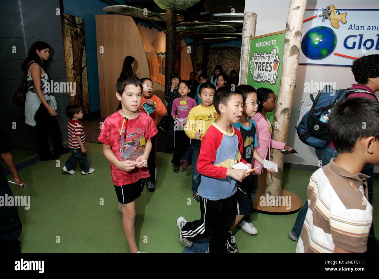 Boston school children take in the sights and sounds as the enter the ...