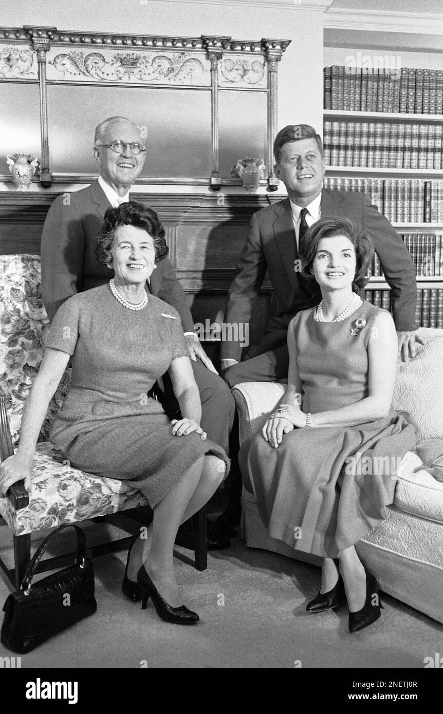 Democratic presidential-elect John F. Kennedy, his wife Jacqueline and ...