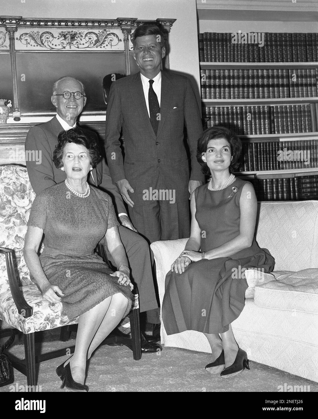 Democratic presidential-elect John F. Kennedy, his wife Jacqueline and ...