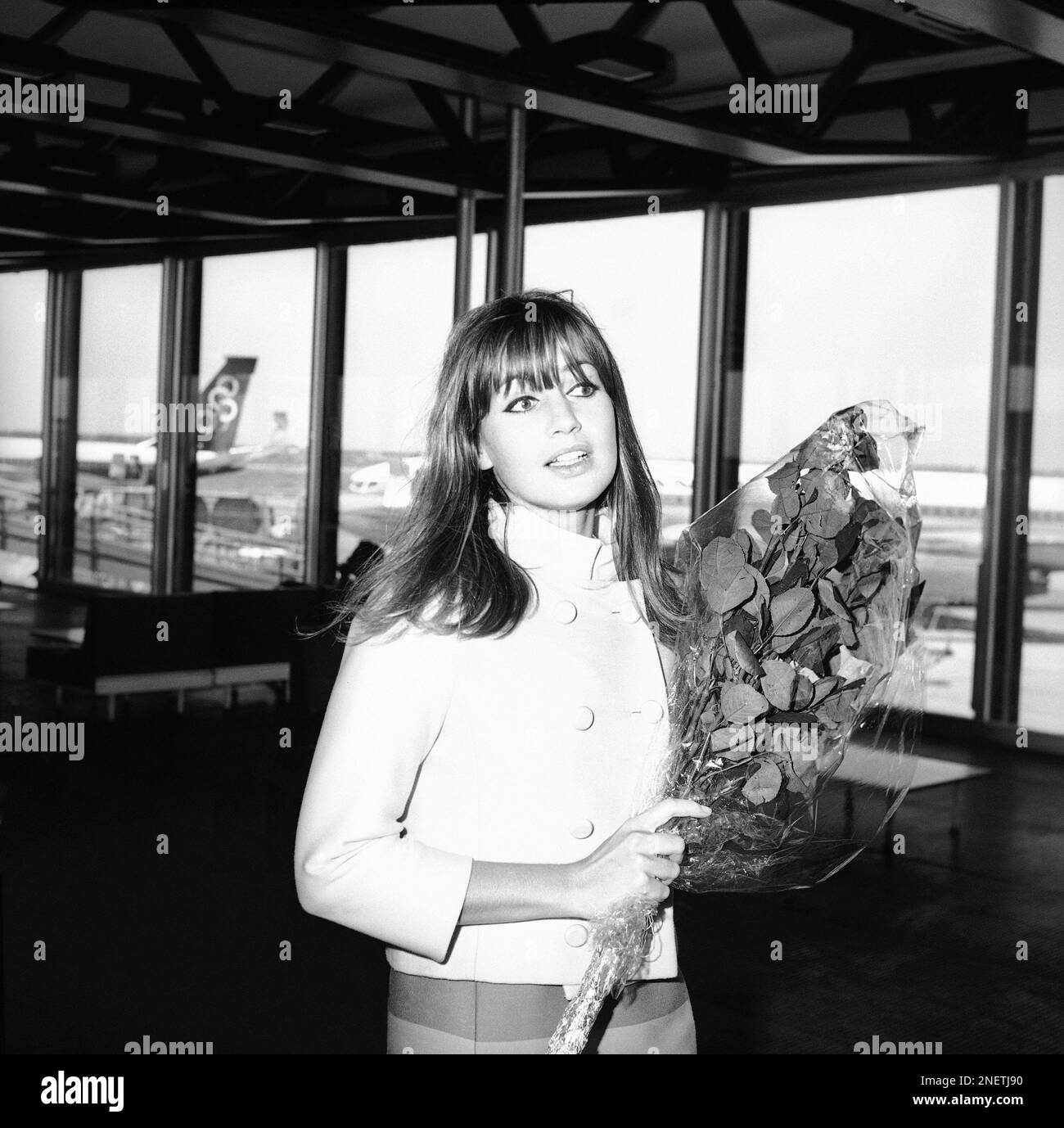 Belgian-born actress Catherine Spaak arrives at Rome’s Fiumicino ...